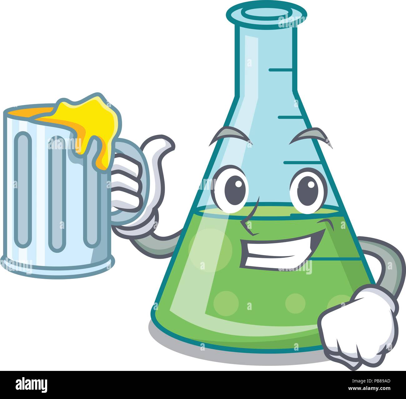 With juice science beaker mascot cartoon Stock Vector Image & Art - Alamy