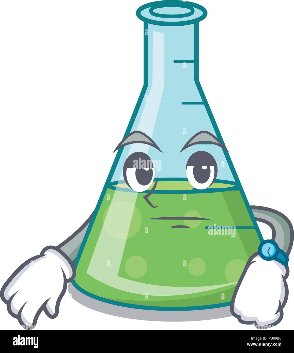 Waiting science beaker mascot cartoon Stock Vector Image & Art - Alamy