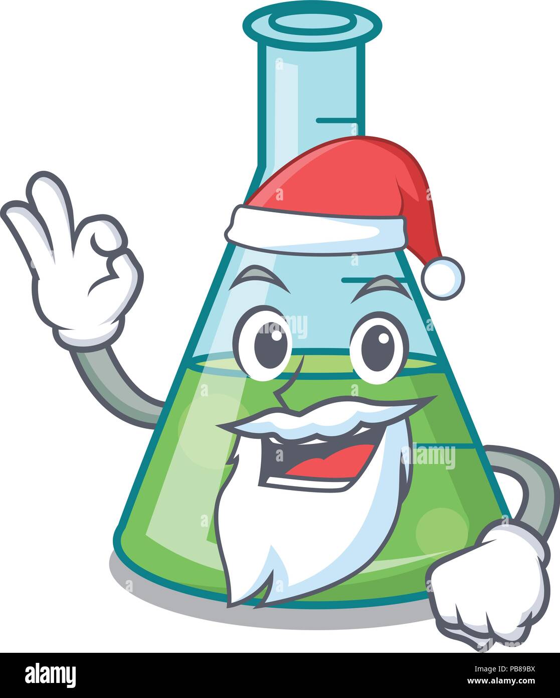 Santa science beaker mascot cartoon Stock Vector Image & Art - Alamy