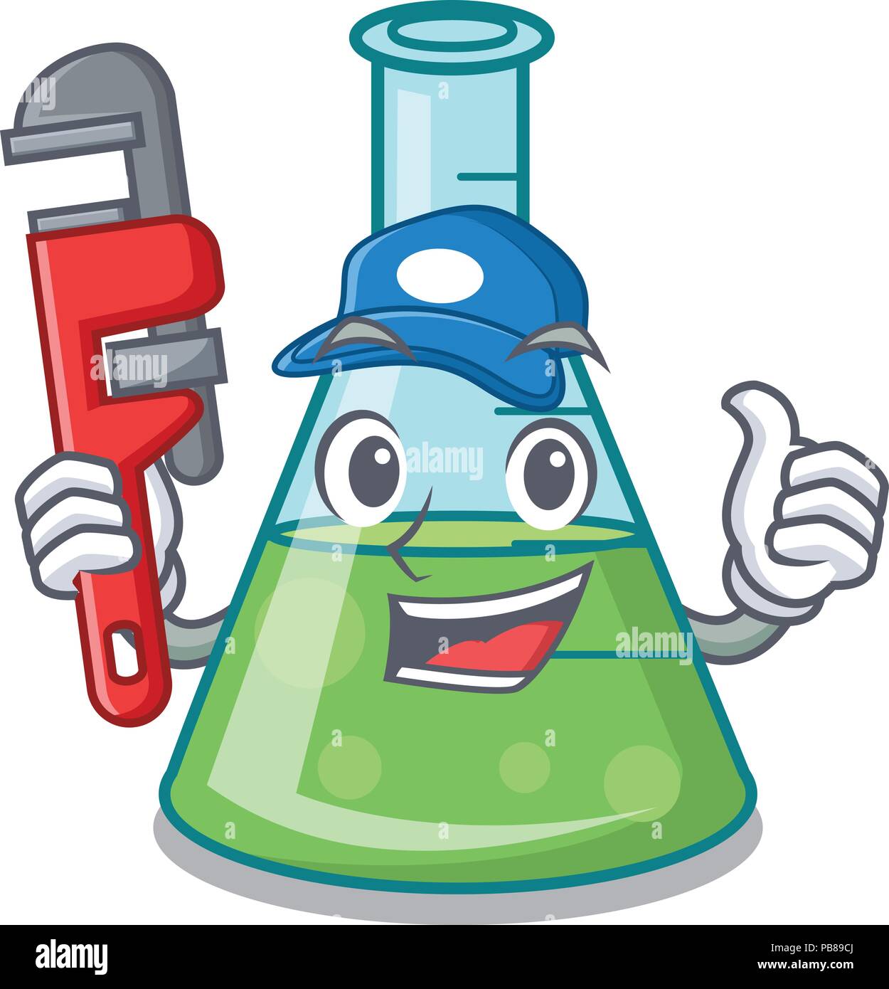 Plumber science beaker mascot cartoon Stock Vector Image & Art - Alamy