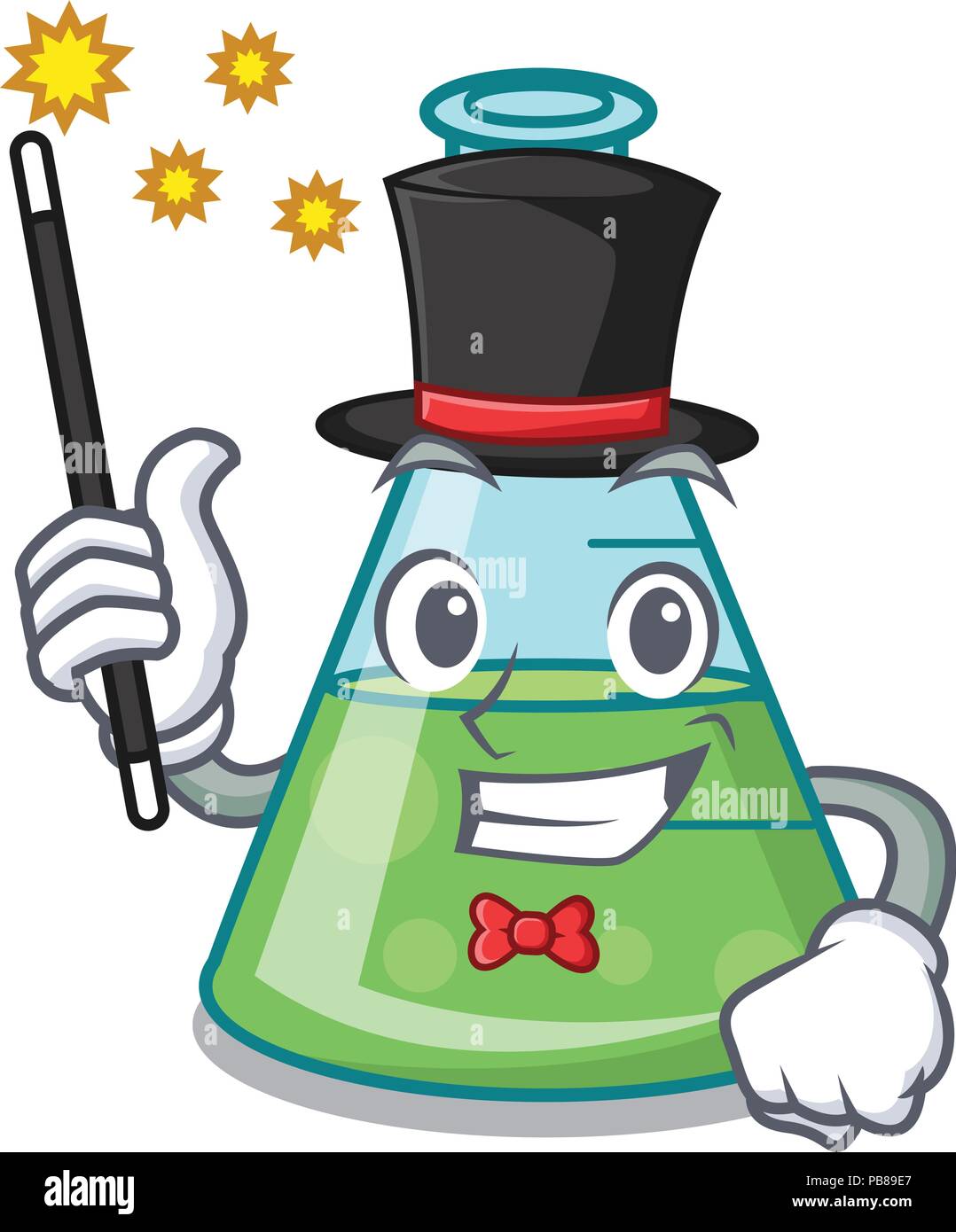 Magician science beaker mascot cartoon Stock Vector Image & Art - Alamy