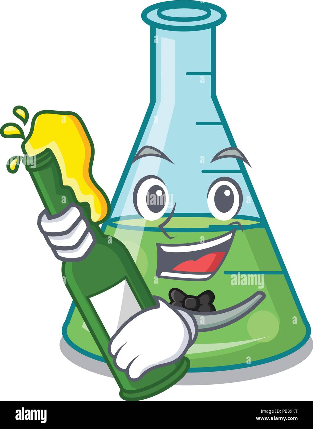 With beer science beaker mascot cartoon Stock Vector Image & Art - Alamy