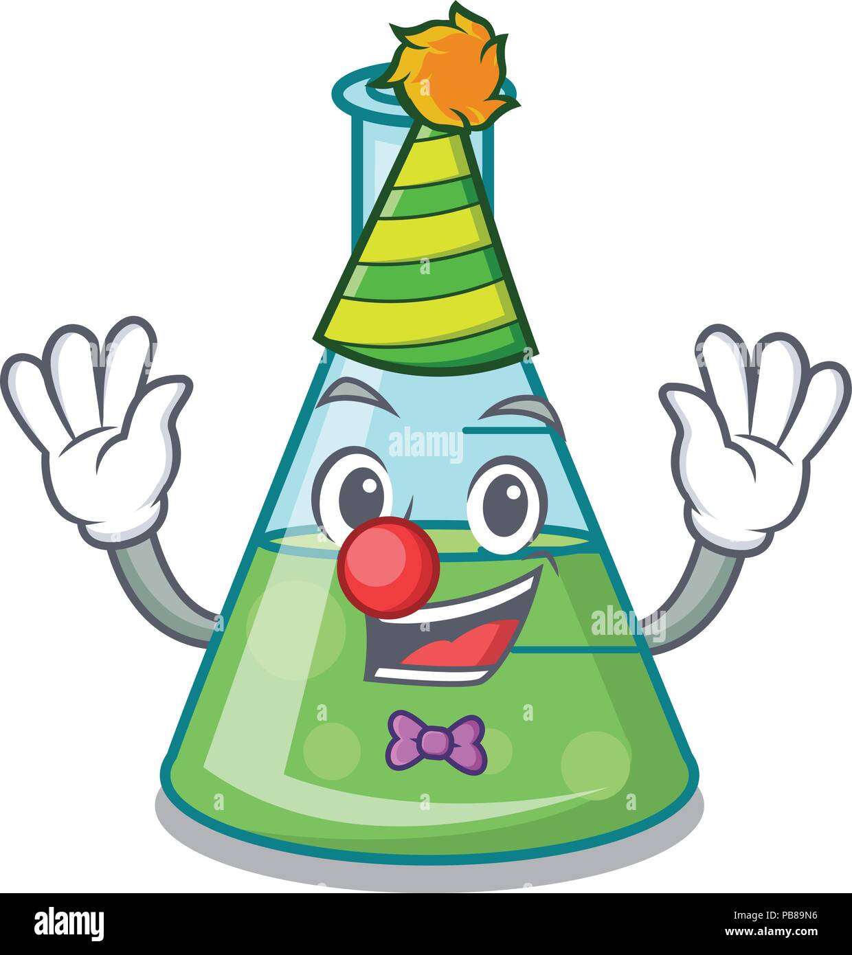 Clown science beaker mascot cartoon Stock Vector Image & Art - Alamy