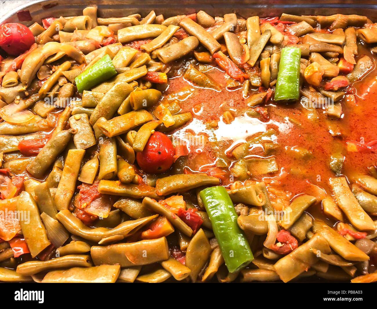 Stewed green string beans. Studio Photo Stock Photo - Alamy
