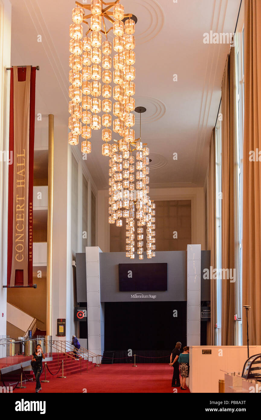 WASHINGTON, USA - SEP 24, 2015: Hall at John F. Kennedy Center for the ...
