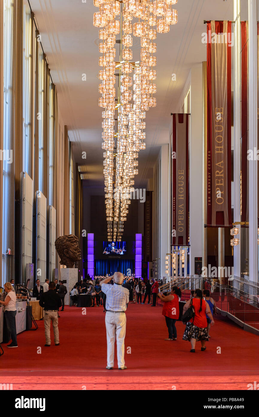 WASHINGTON, USA - SEP 24, 2015: Hall at John F. Kennedy Center for the ...