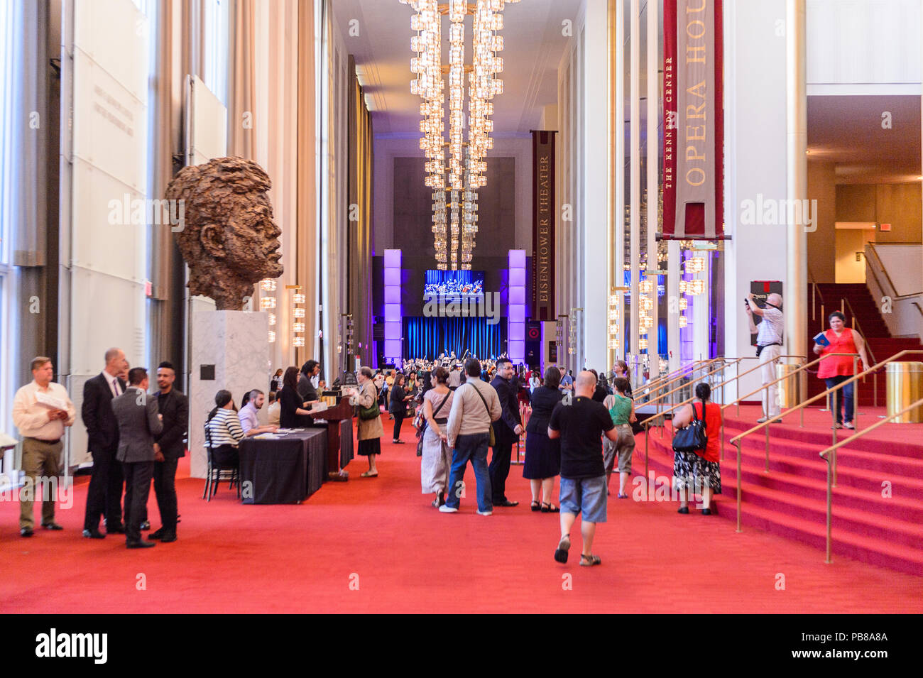 WASHINGTON, USA - SEP 24, 2015: Hall at John F. Kennedy Center for the ...