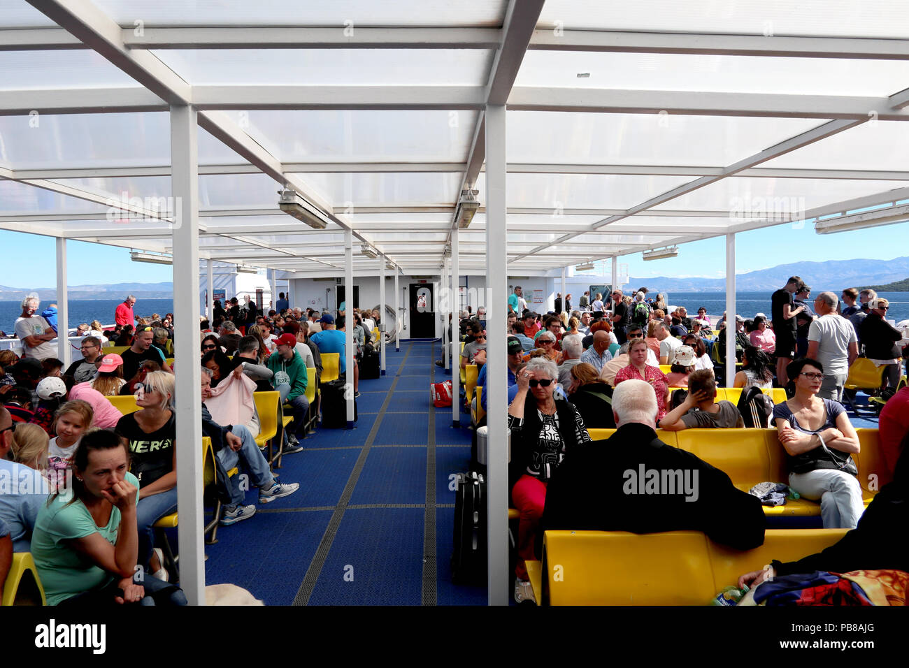 Ferry between Split and Hvar island, Croatia Stock Photo - Alamy