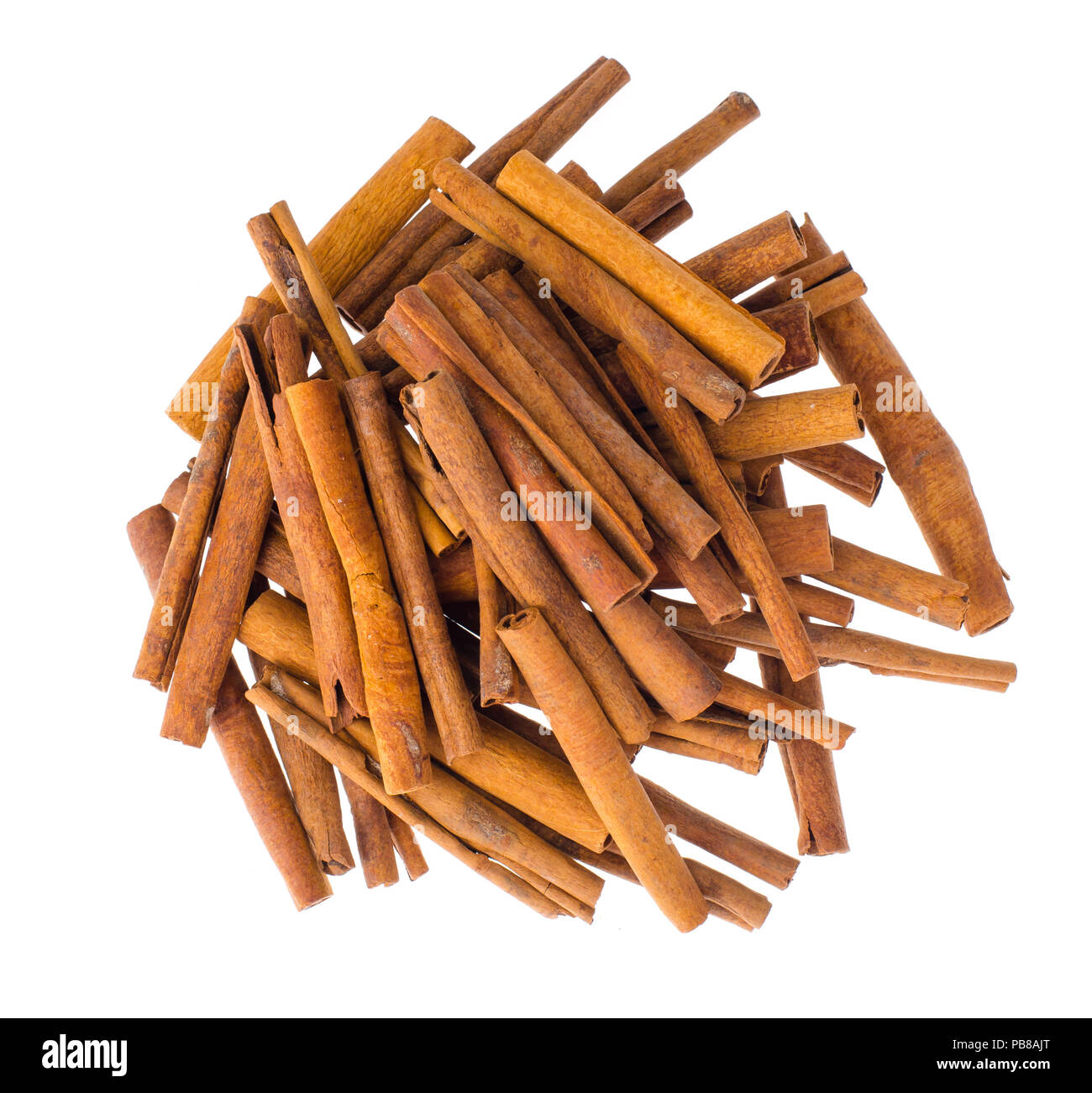 Pile of cinnamon sticks isolated on white background. Studio Photo ...