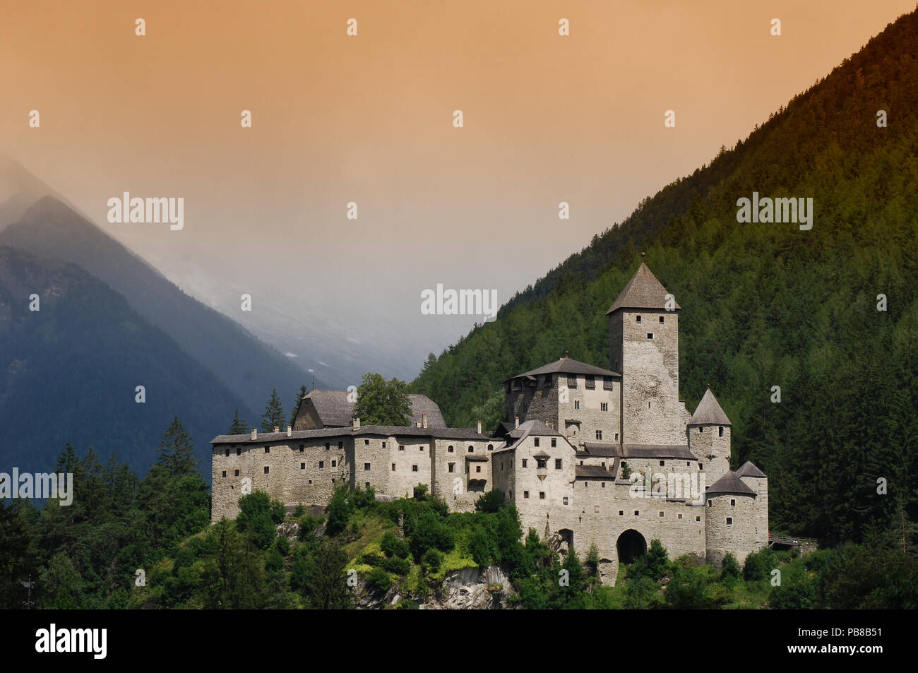 Castle Taufers in Campo Tures. Valle Aurina near Brunico, South Tyrol ...