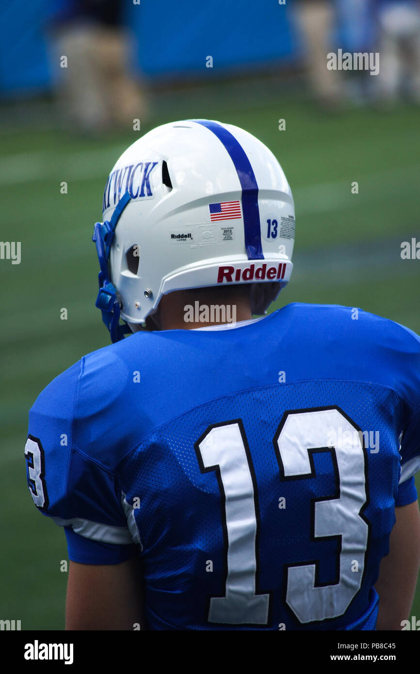 Football player number 13 thirteen Stock Photo - Alamy