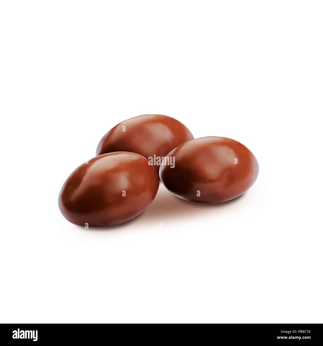 Dark brown dragee, in chocolate covered Stock Photo - Alamy