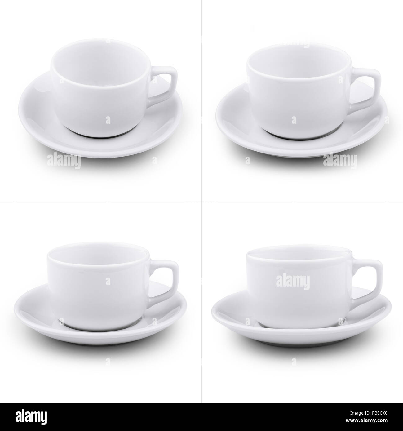 collection of various white coffee cups Stock Photo - Alamy