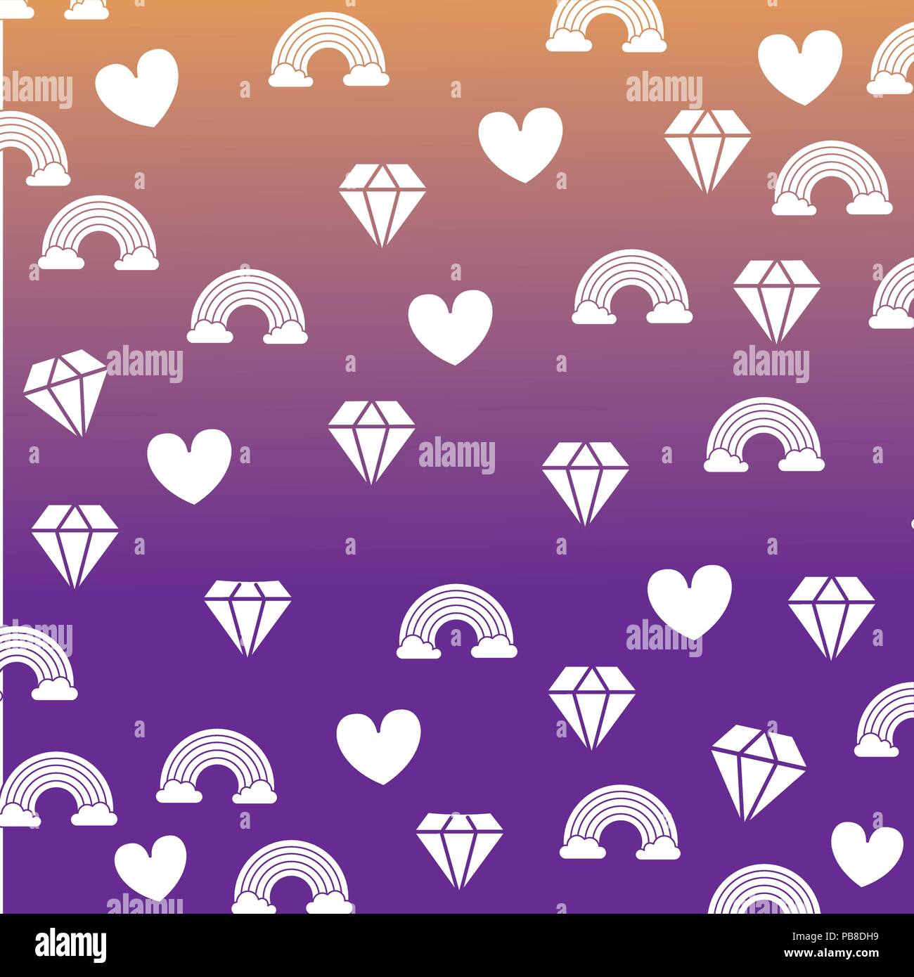 background of rainbow and diamonds pattern, vector illustration Stock ...