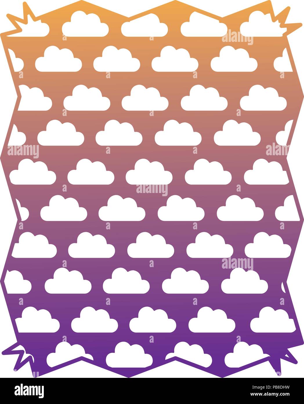 abstract frame with clouds pattern over background, vector illustration ...