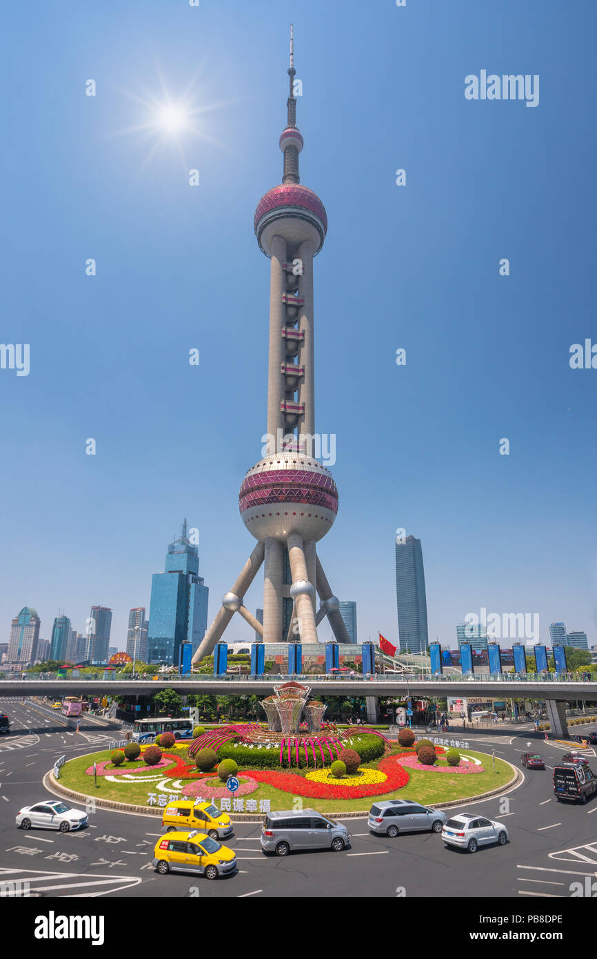 China, Shanghai City, Pudong District, Lujiazui Area, Oriental Pearl ...