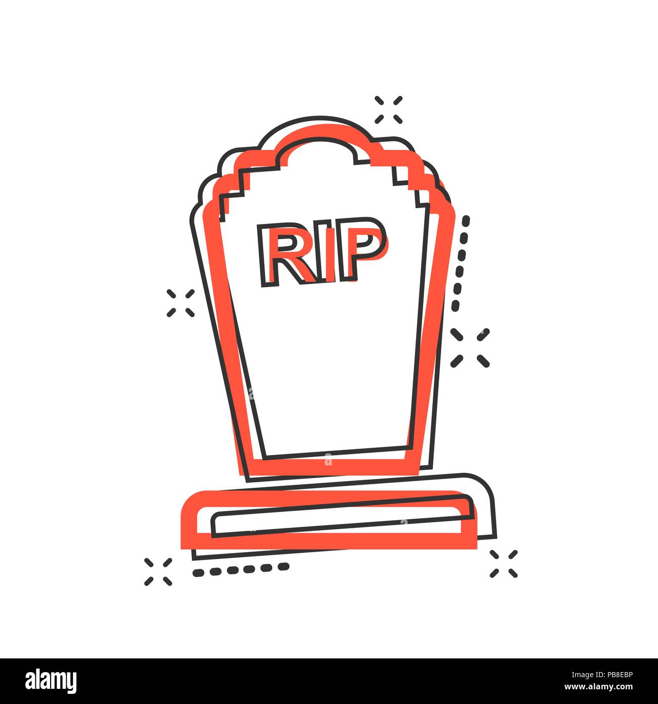 Grave rip icon cartoon style hi-res stock photography and images - Alamy