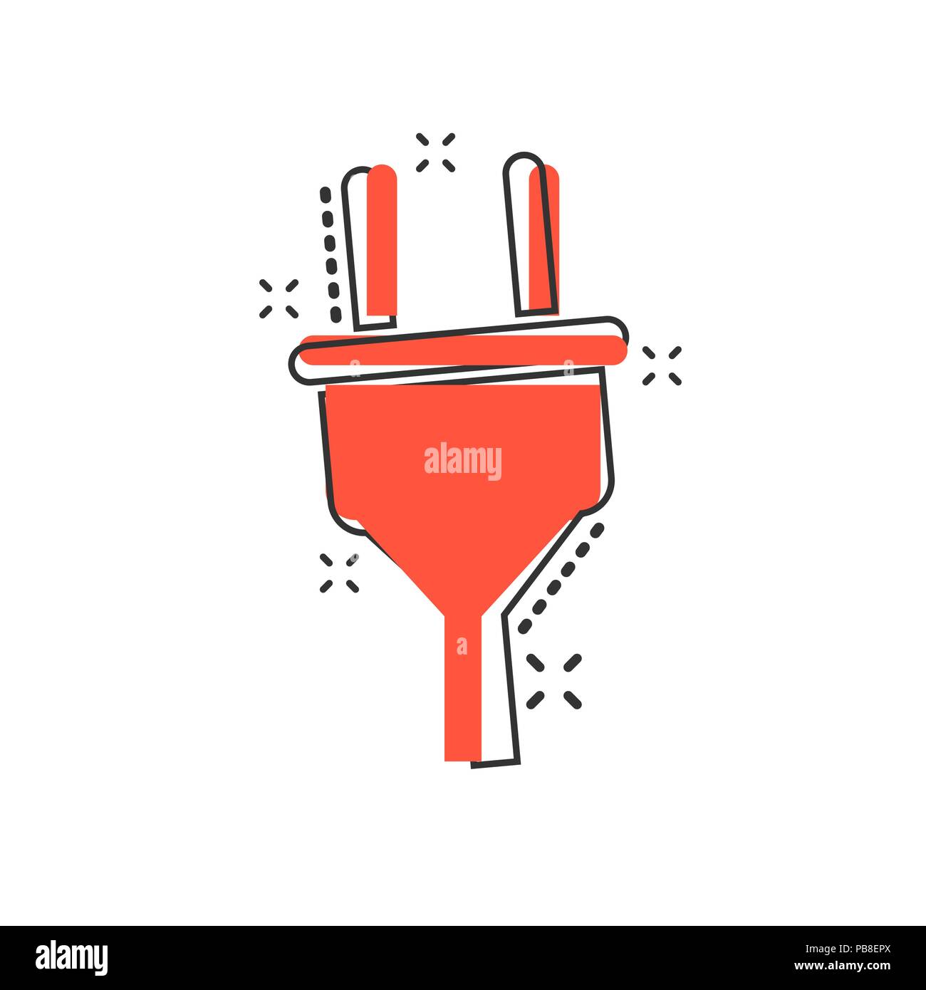 Cartoon plug hi-res stock photography and images - Alamy