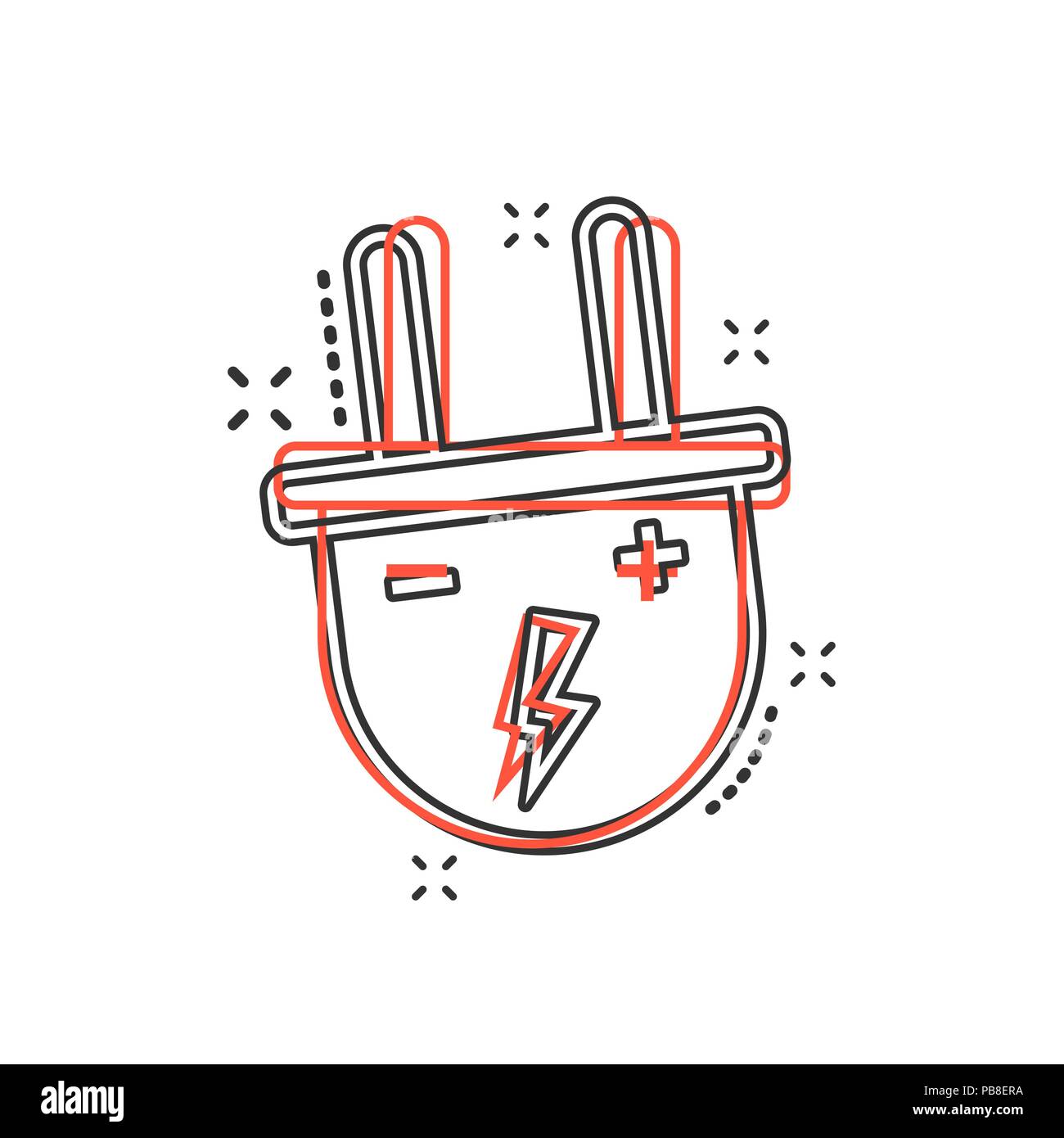 Power electricity cartoon Cut Out Stock Images & Pictures - Alamy