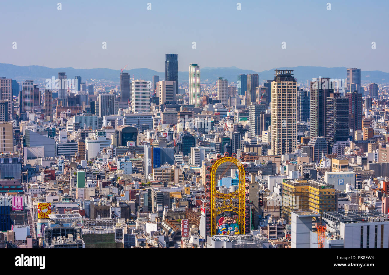 Japan, Osaka City, Namba Area Skyline Stock Photo - Alamy