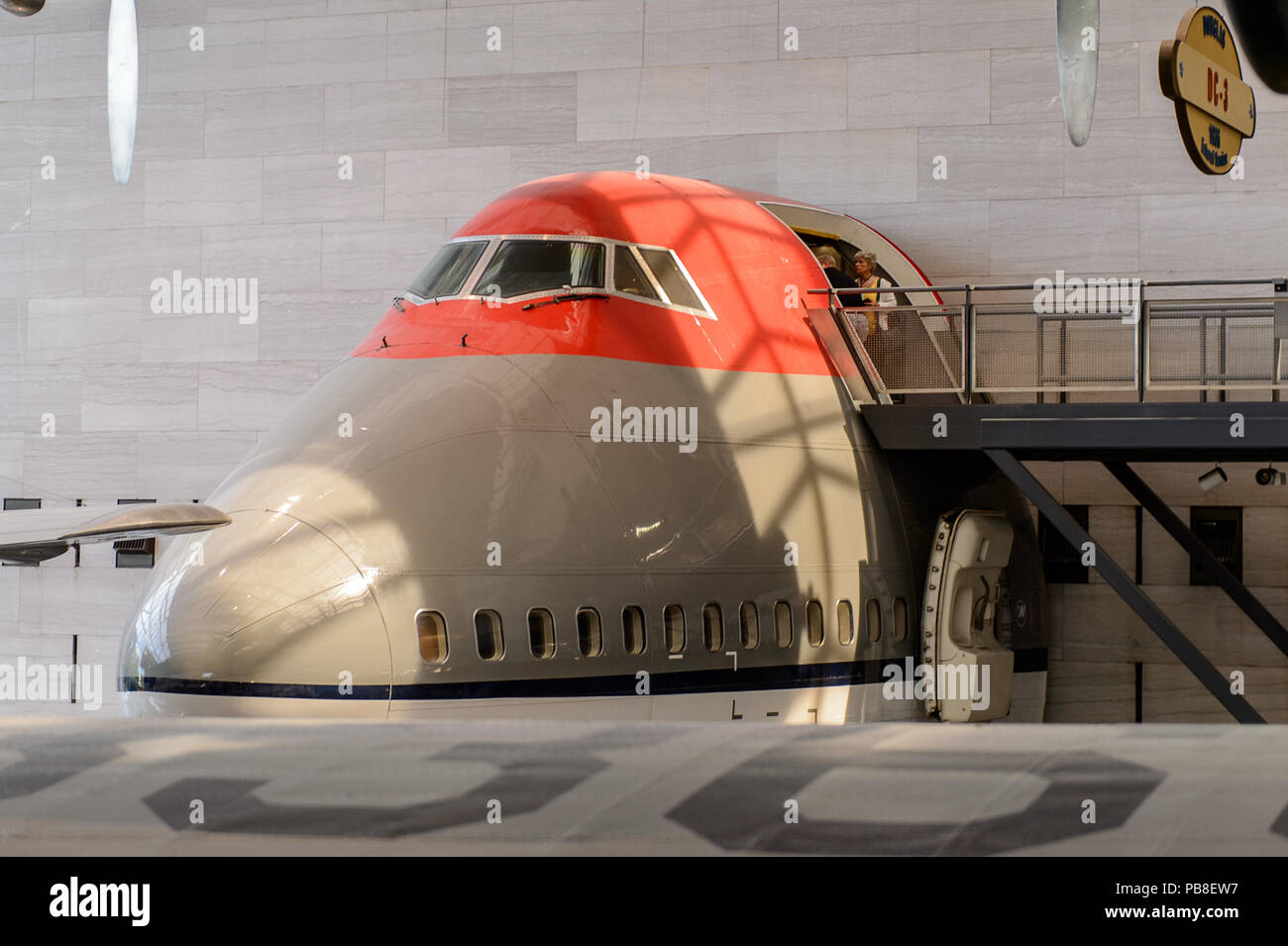 WASHINGTON, USA - SEP 24, 2015: Boeing 747 model at the National Air ...