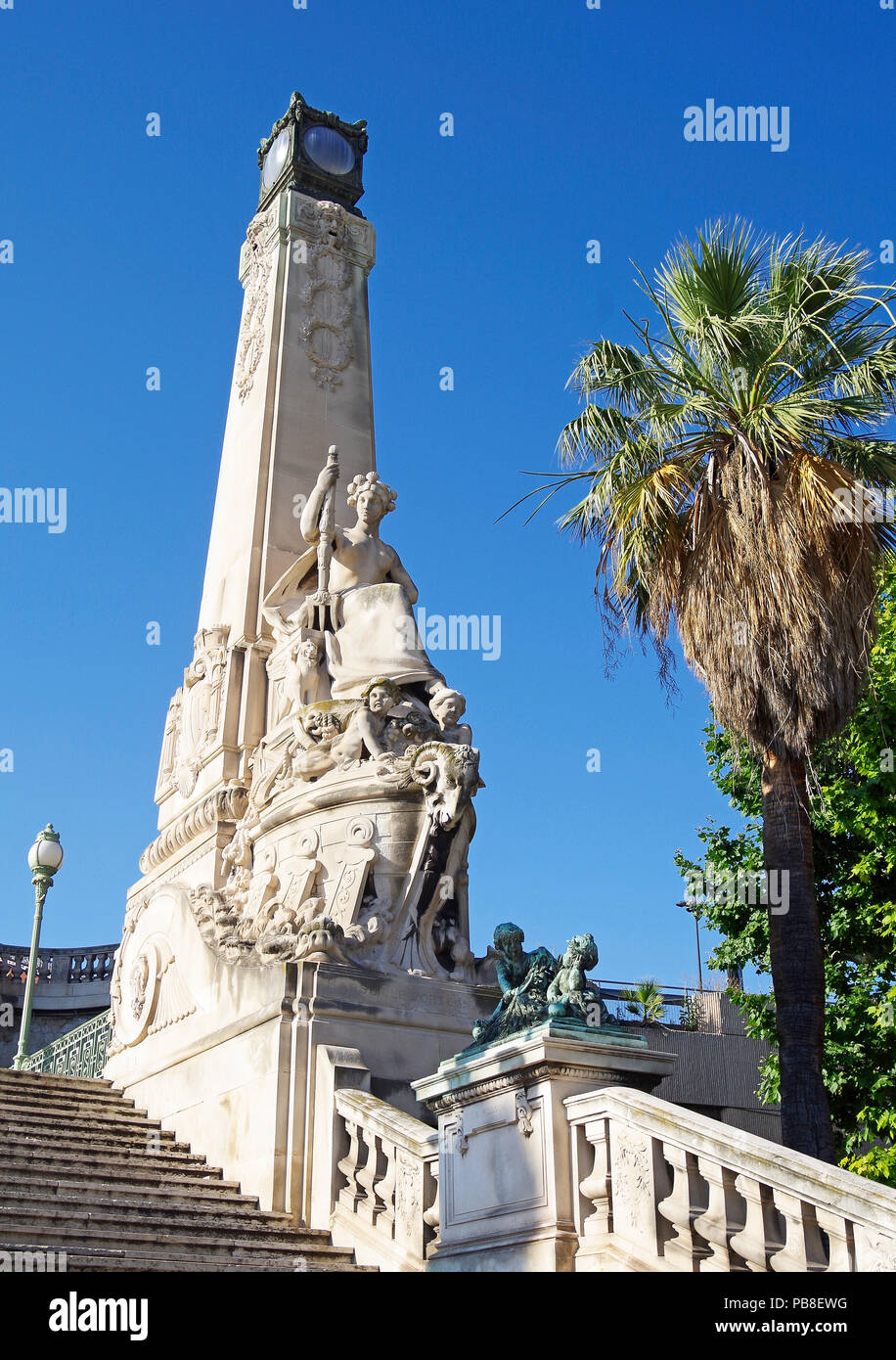 The grand ceremonial staircase in front of Marseille St Charles station ...