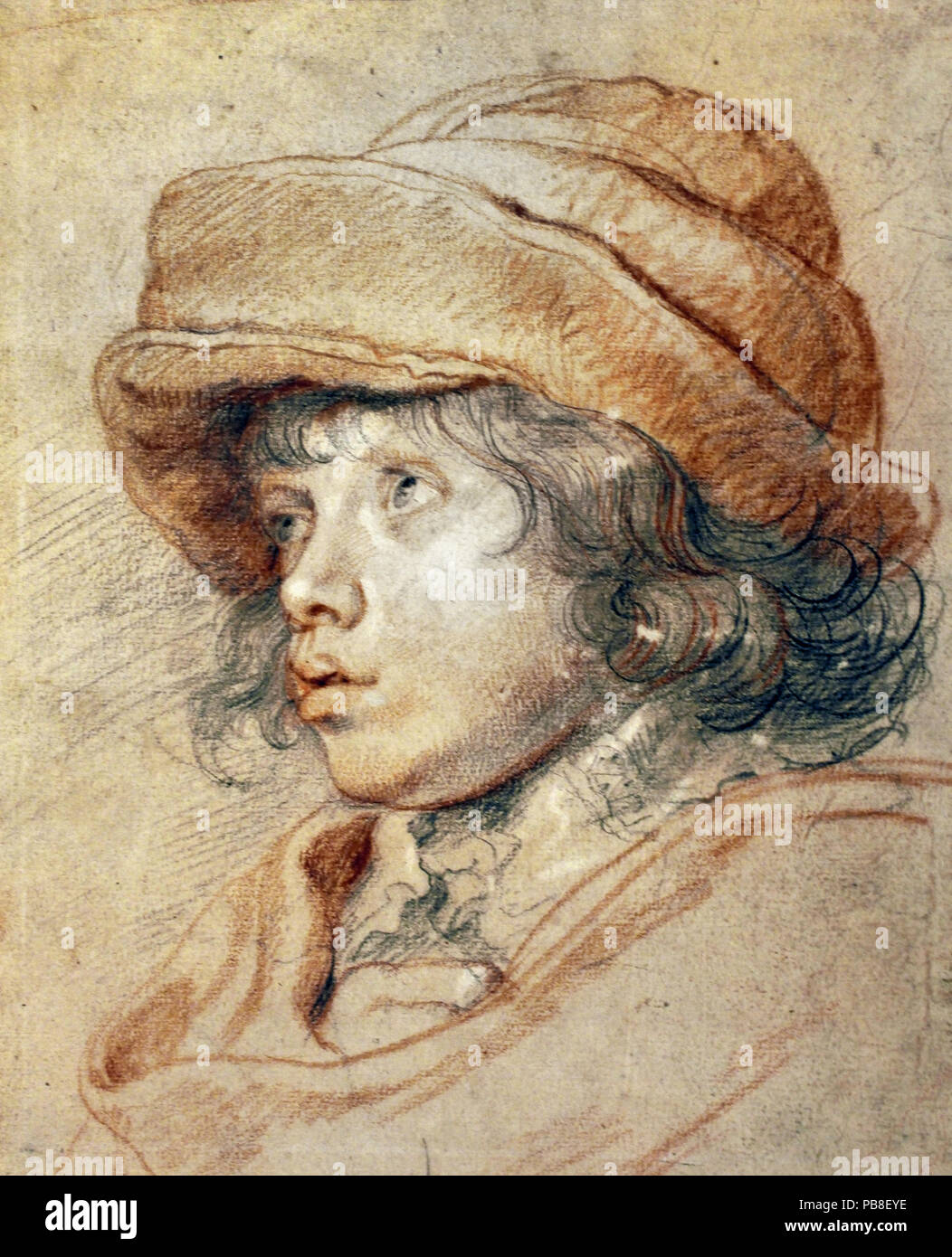 Ruben`s Son Nicolaas wearing a Red Felt Cap 1625-1627 Peter Paul Rubens ...