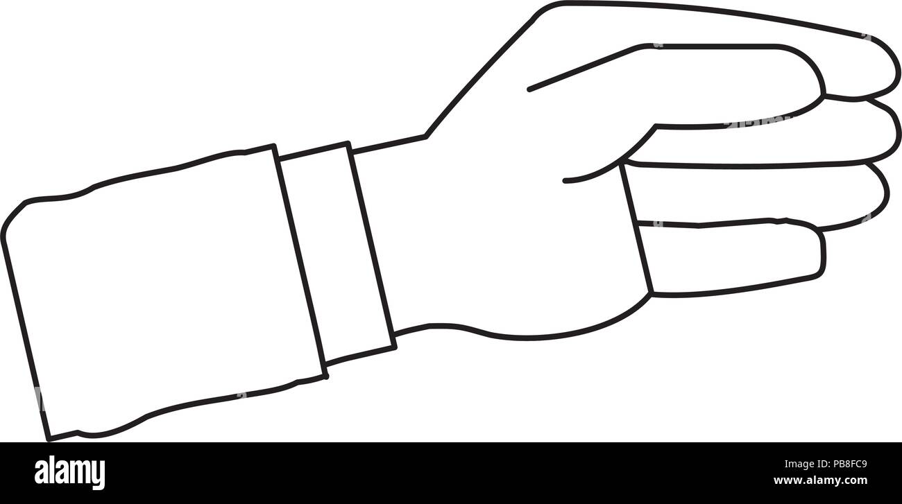 open hand icon over white background, vector illustration Stock Vector ...