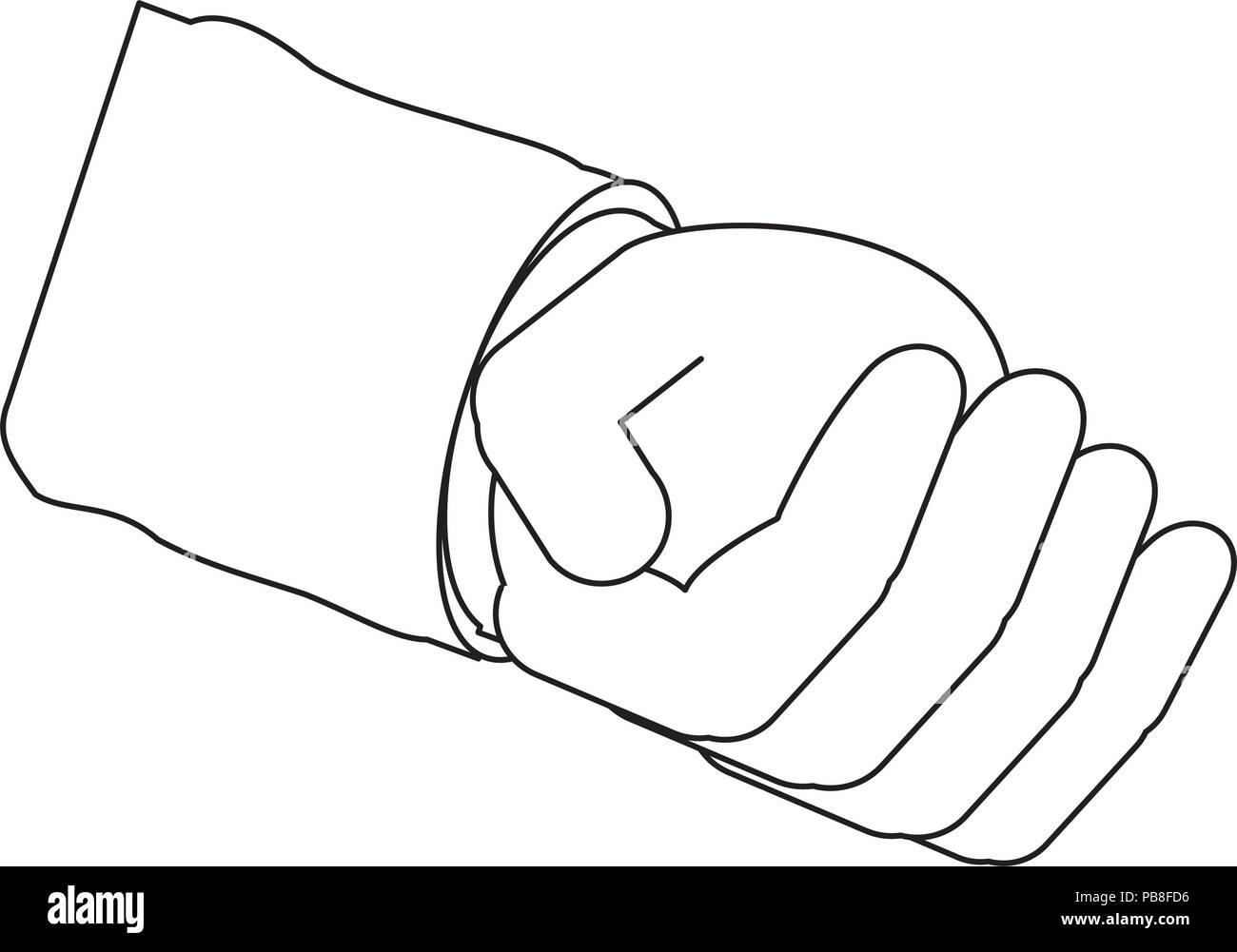 human hand icon over white background, vector illustration Stock Vector ...