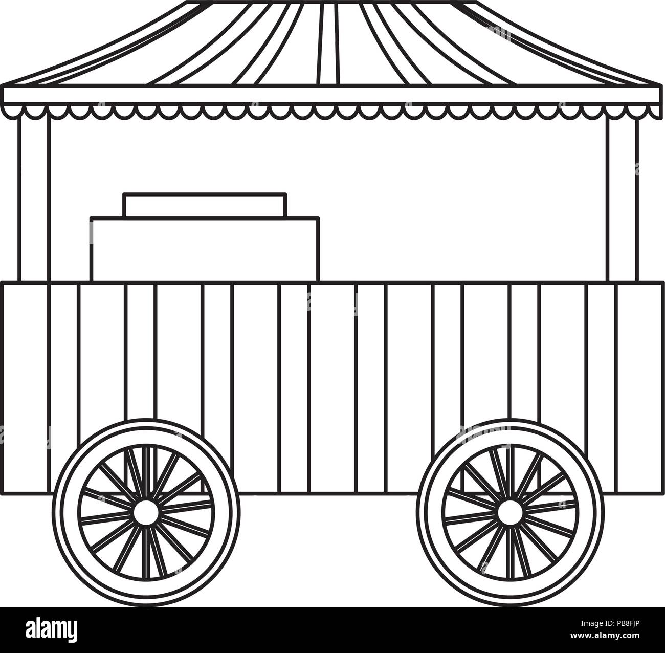 carnival food cart over white background, vector illustration Stock ...