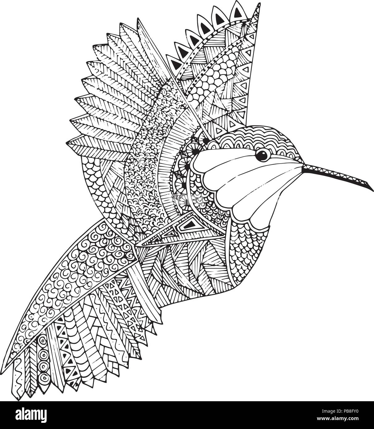 Illustration vintage beautiful bird Cut Out Stock Images & Pictures - Alamy