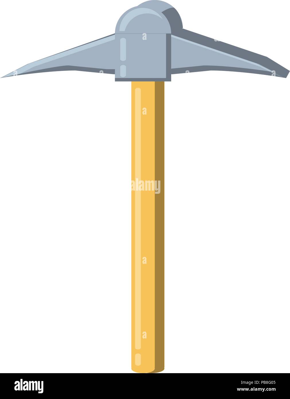 pickaxe tool icon over white background, vector illustration Stock ...