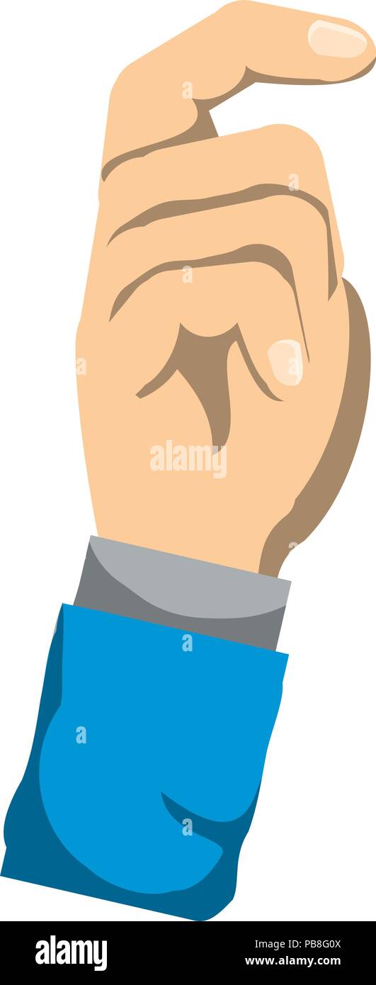 human hand icon over white background, vector illustration Stock Vector ...