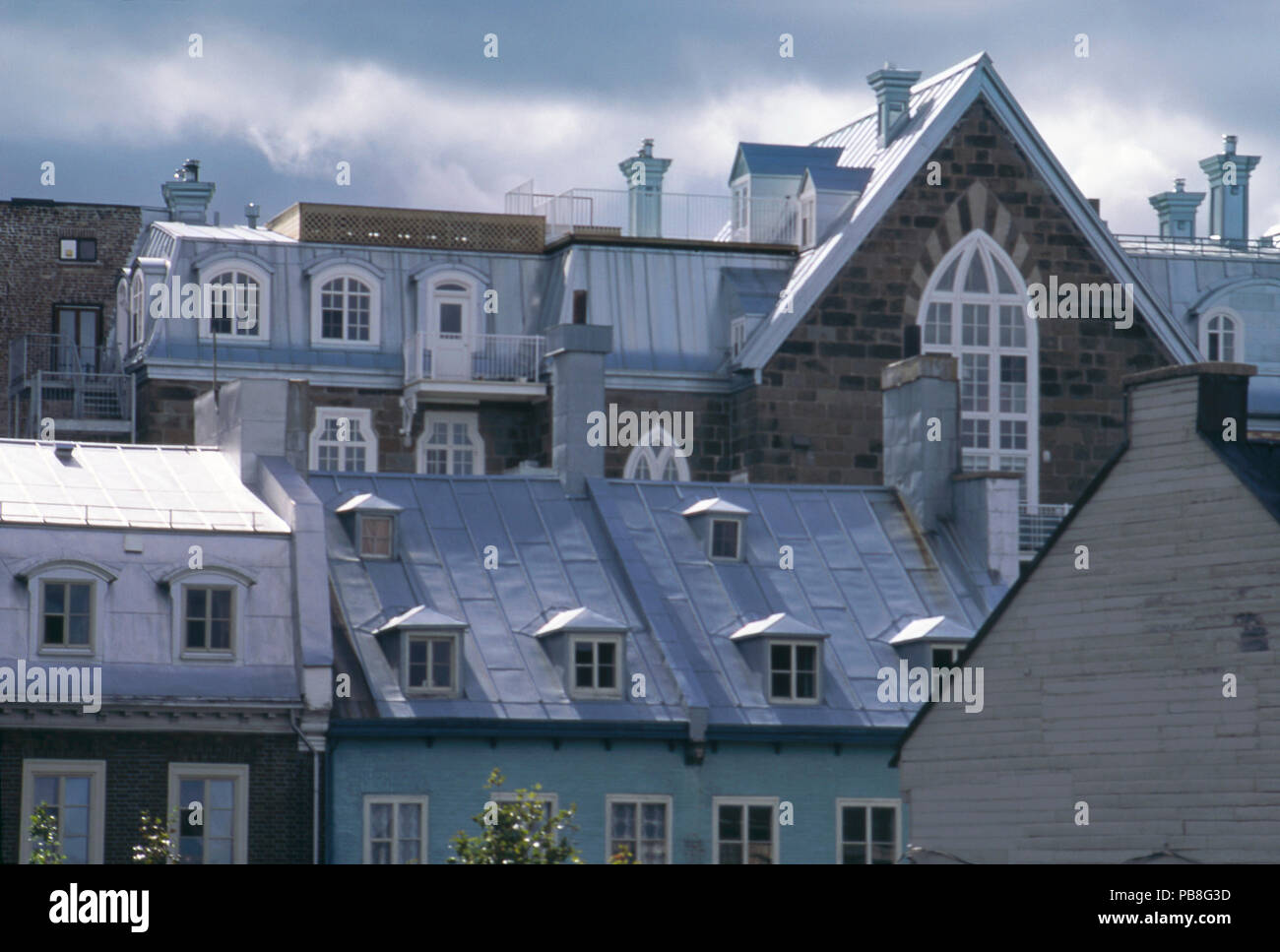 Old city rooftops, Quebec City, Canada. Photograph Stock Photo - Alamy