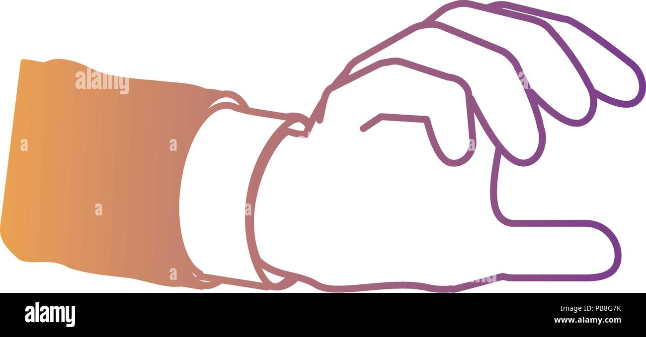 human hand icon over white background, vector illustration Stock Vector ...