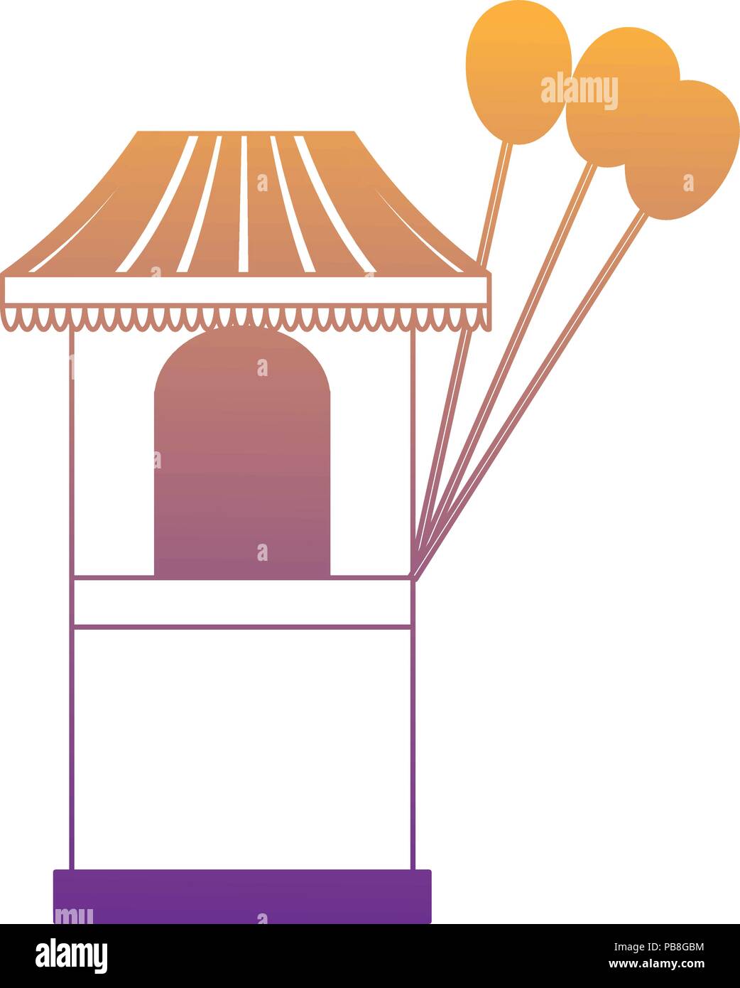 Ticket Cart Booth icon over white background, vector illustration Stock ...