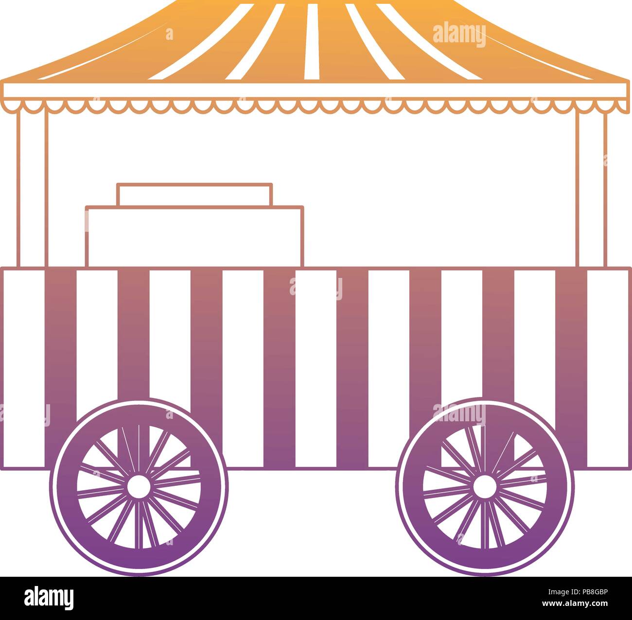 carnival food cart over white background, vector illustration Stock ...