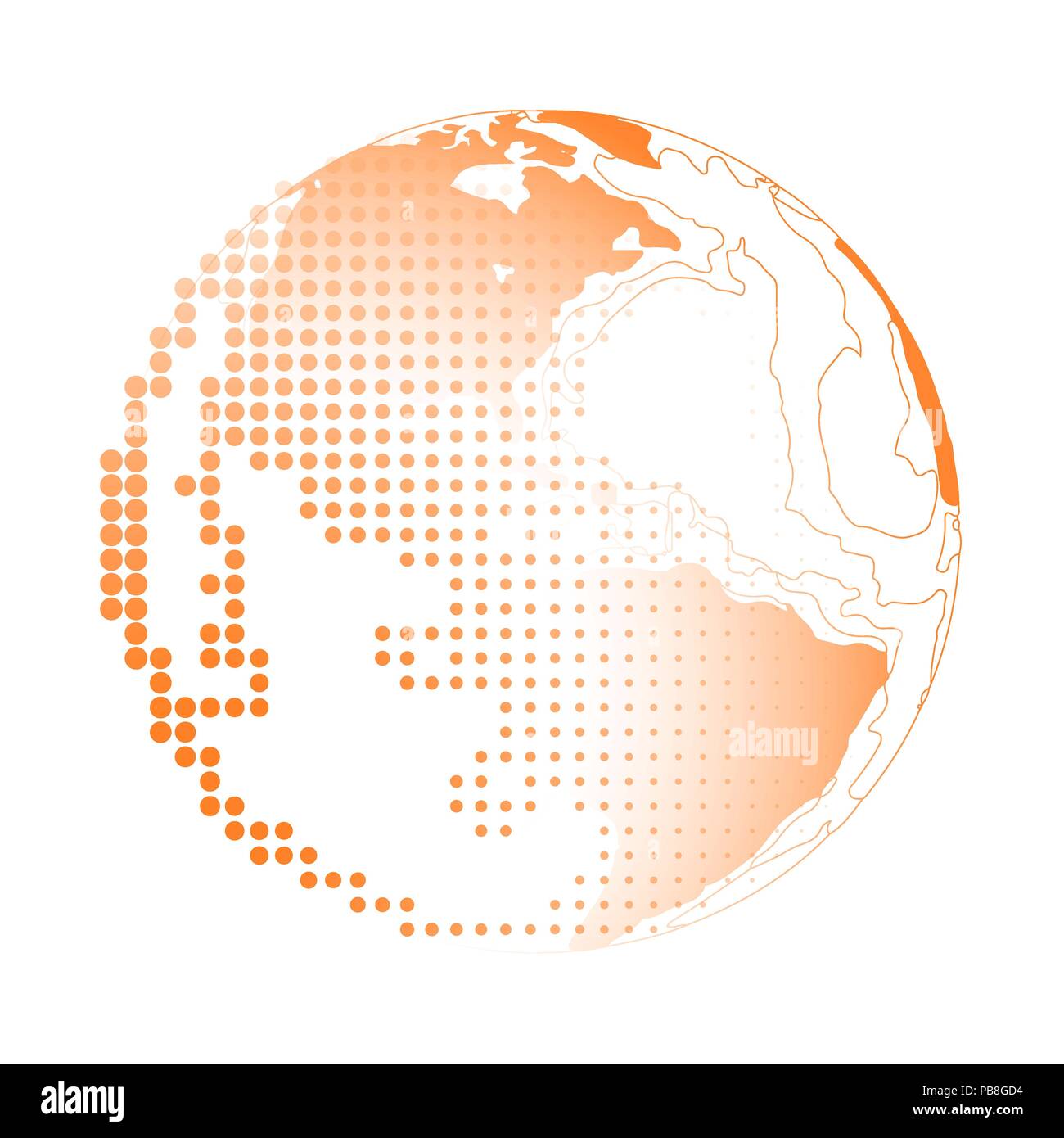 Vector abstract globe isolated on white background illustration ...