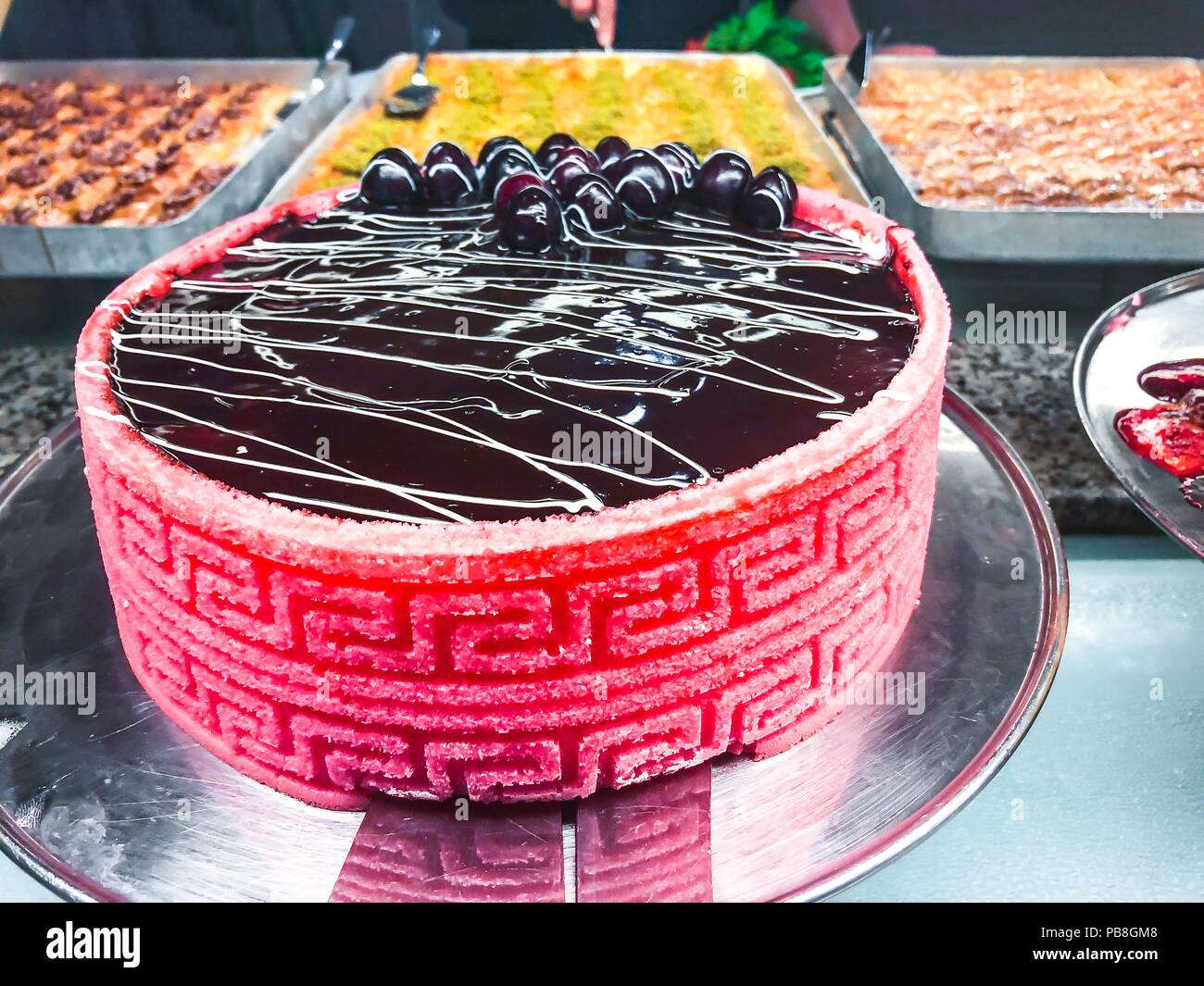 Traditional sweet dishes of Turkish cuisine. Studio Photo Stock Photo ...