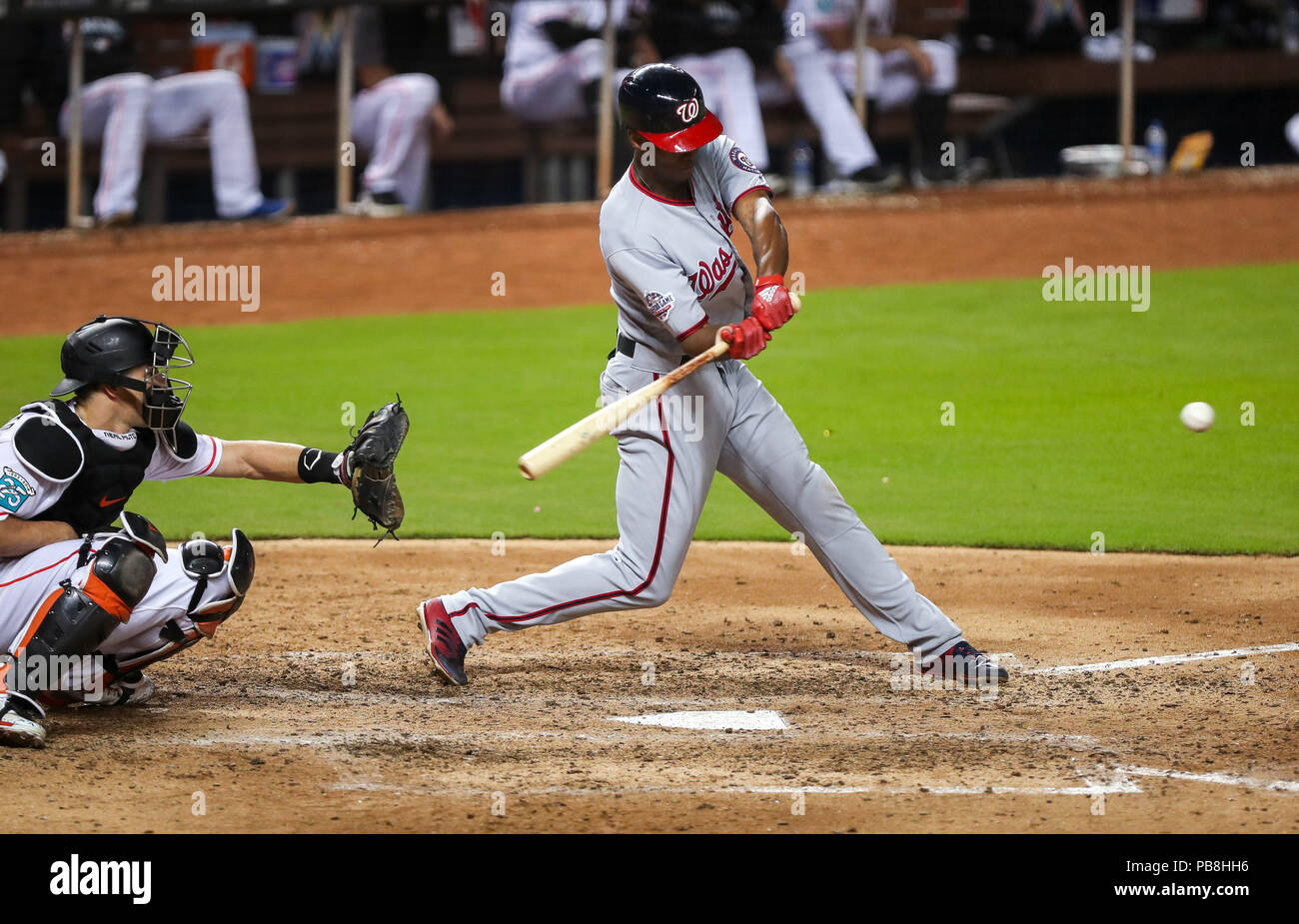 Miami, Florida, USA. 26th July, 2018. Washington Nationals center ...
