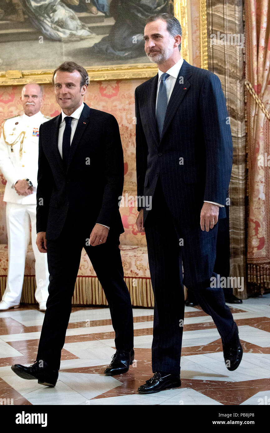 Emmanuel macron king spain hi-res stock photography and images - Alamy