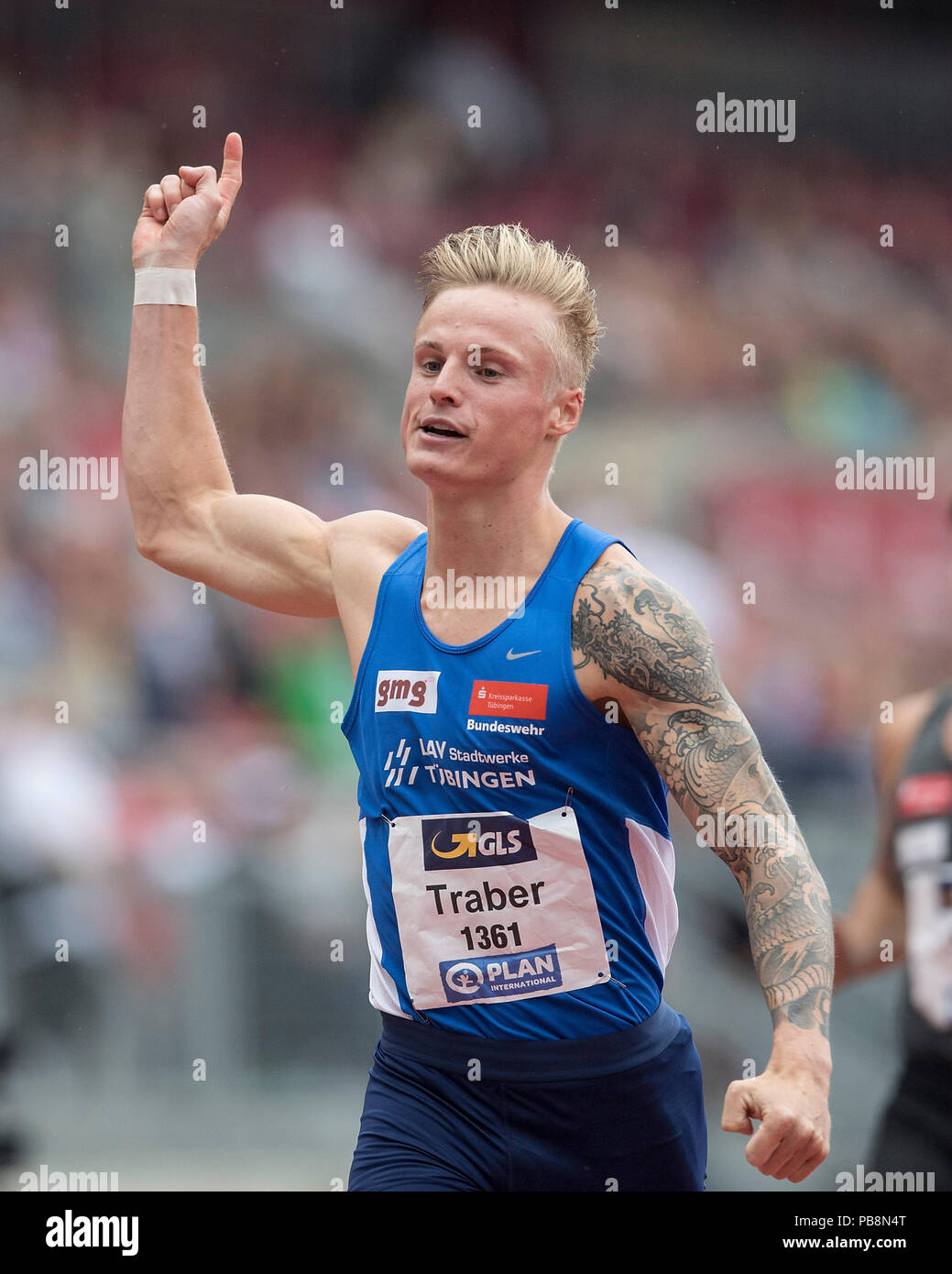 Nuremberg, Deutschland. 21st July, 2018. jubilation winner Gregor ...