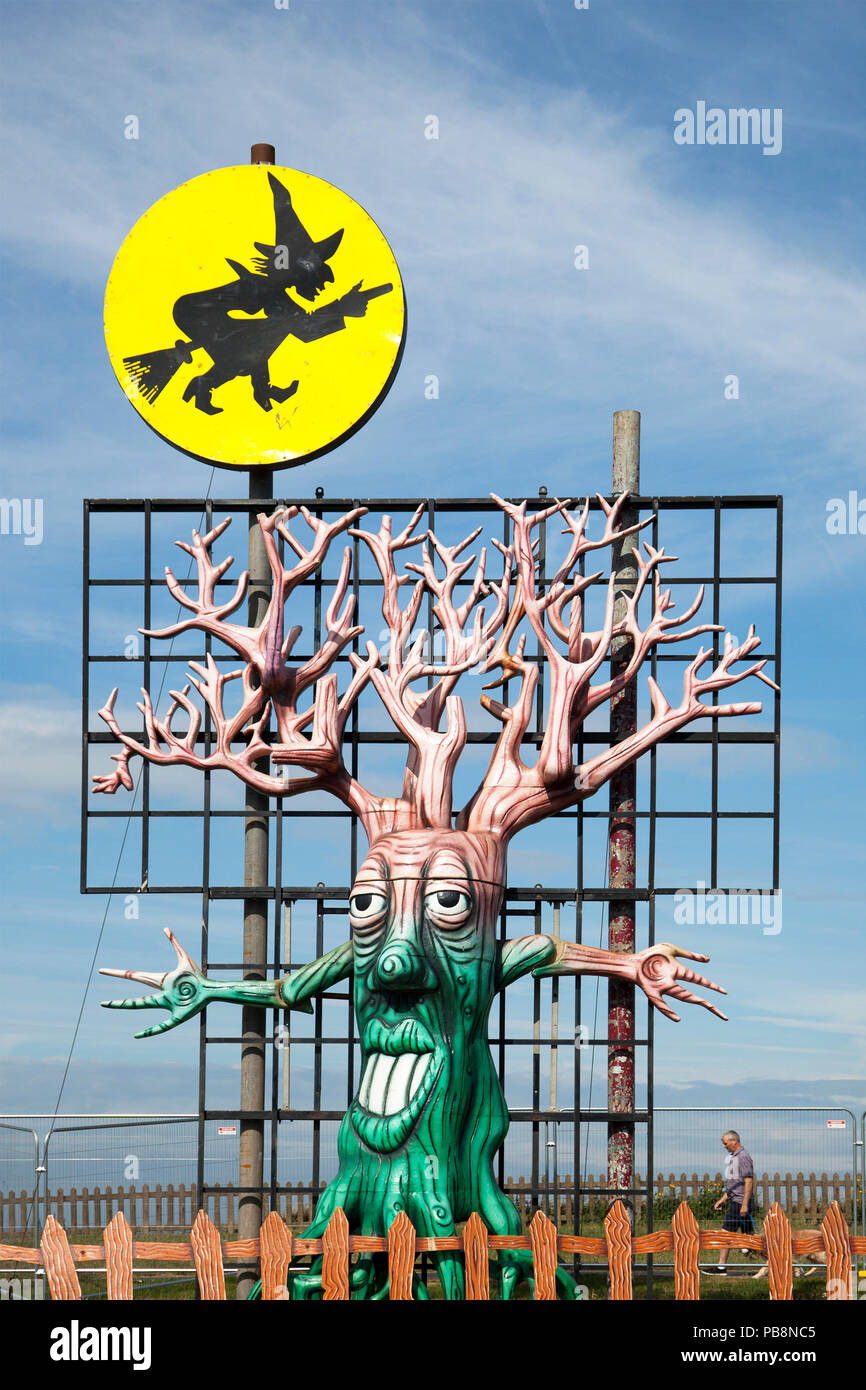 Spooky witchy Halloween trees at Blackpool, Lancashire, UK Weather. 27 ...