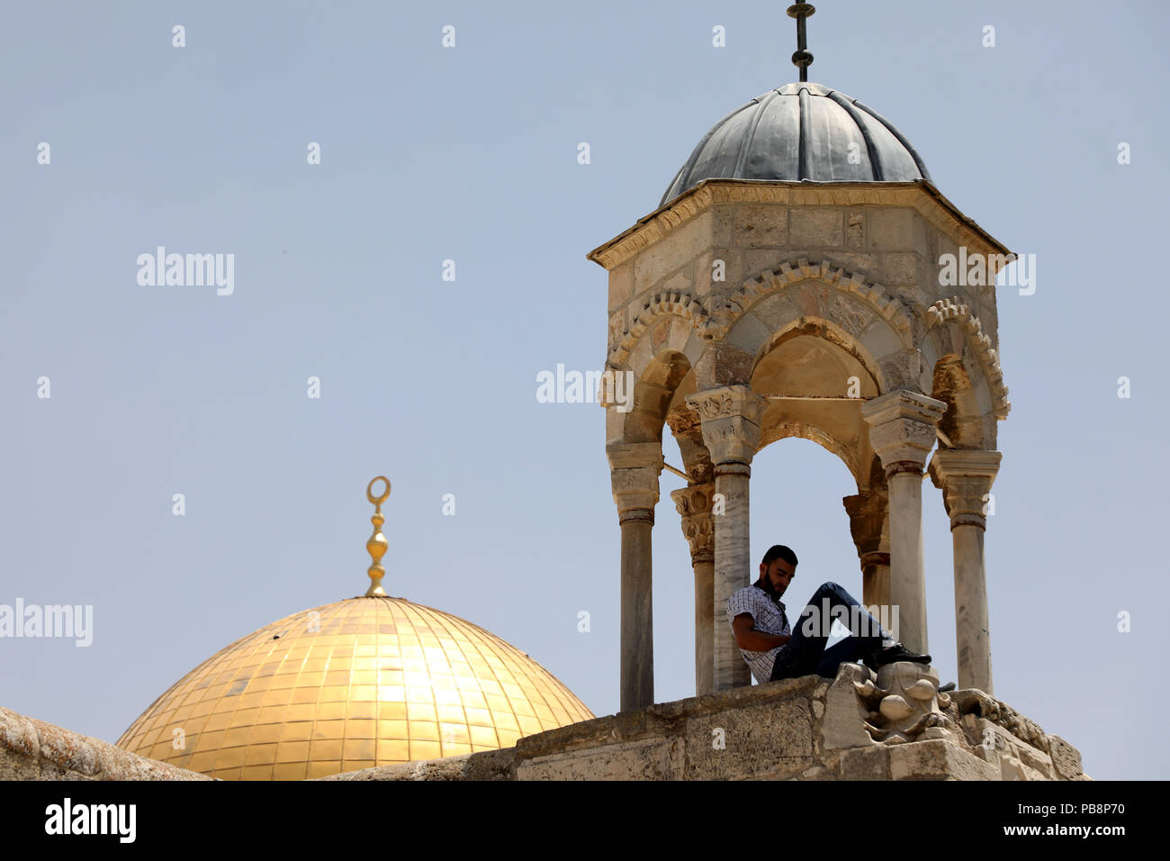 July 26, 2018 - The Al-Aqsa Mosque and its compound in Jerusalem old ...