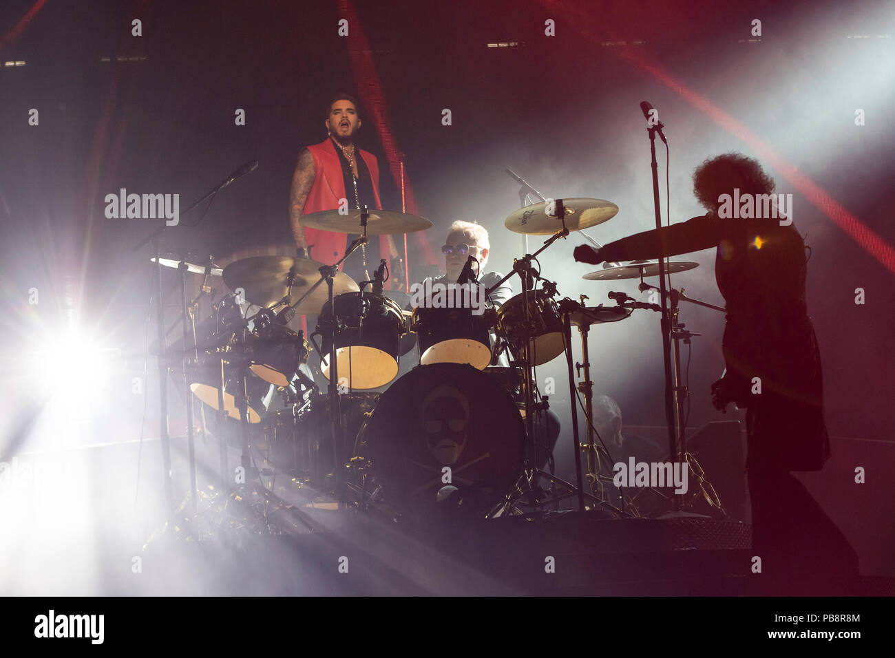 19/Queen Adam Lambert, singer Adam Lambert, drummer Roger Taylor ...