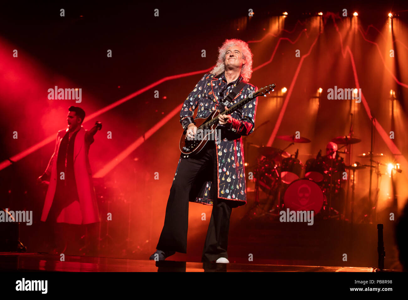 19/Queen Adam Lambert, singer Adam Lambert, guitarist Brian May ...