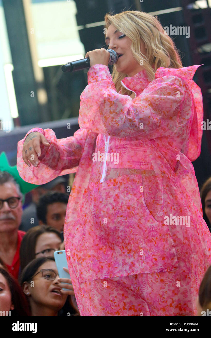 New York City, New York, USA. 27th July, 2018. Singer JULIA MICHAELS ...