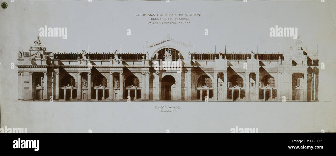 1189 Photograph of rendering of East Facade of Electricity Building and ...