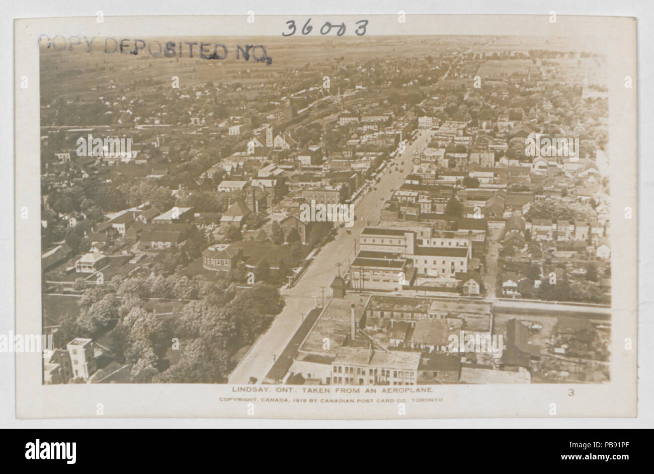 923 Lindsay Ontario from the Air (HS85-10-36003) original Stock Photo ...