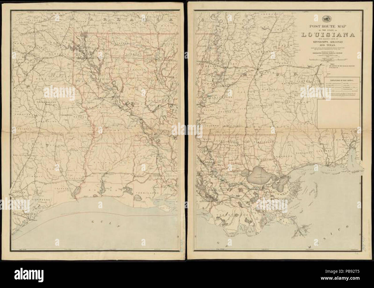 Map of post texas hi-res stock photography and images - Alamy